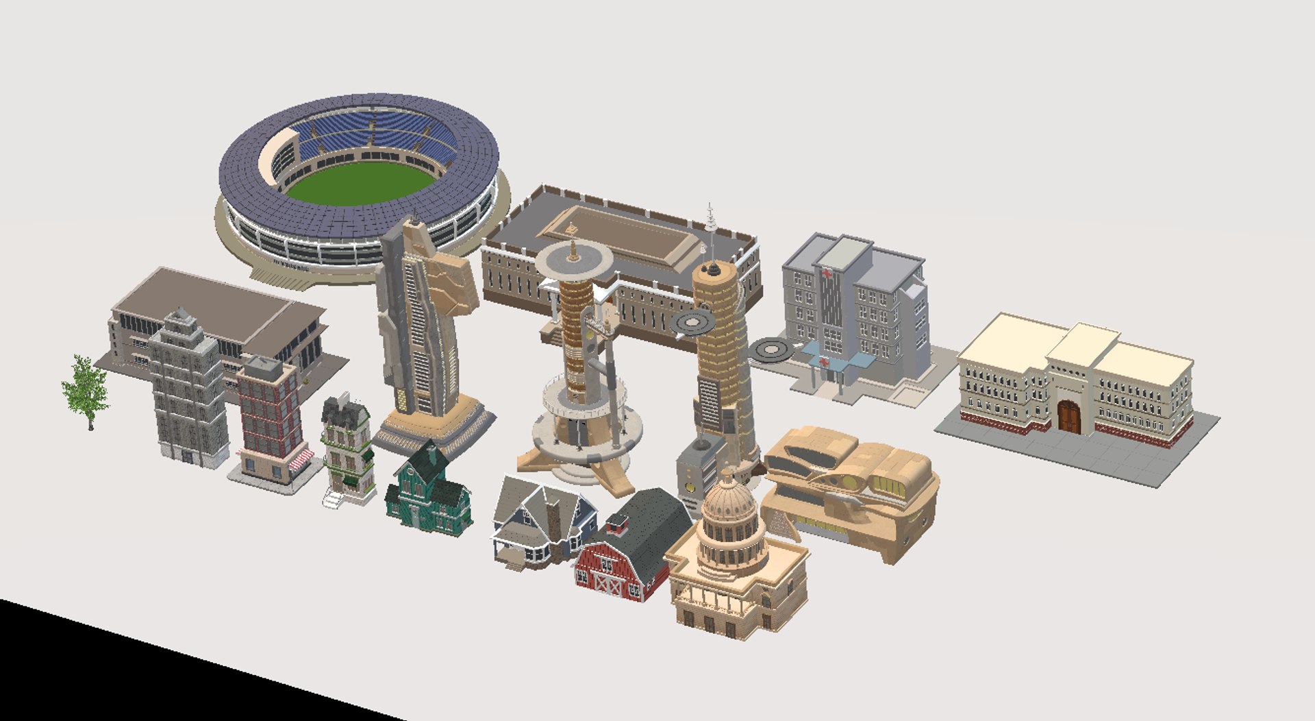Build City 3D Model - TurboSquid 1235722