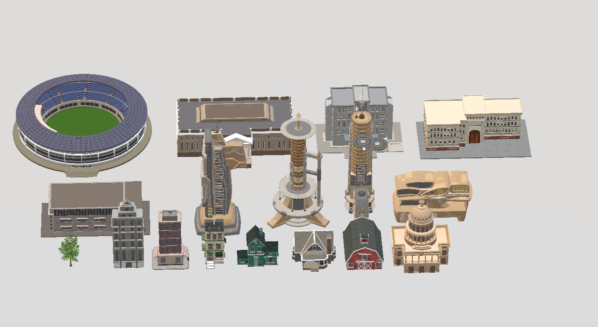 Build City 3D Model - TurboSquid 1235722