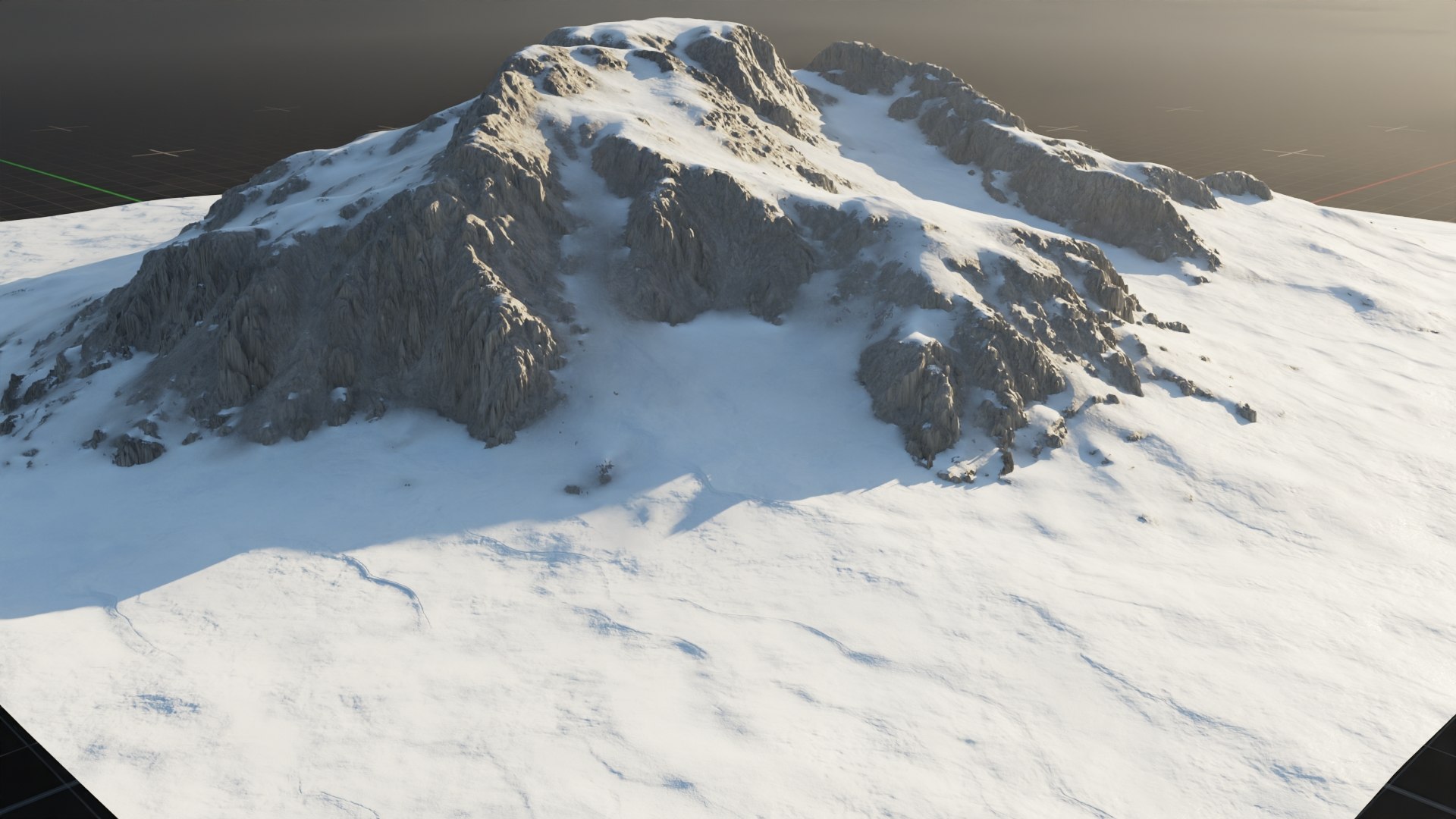 3D Tundra Mountain Terrain 3 - TurboSquid 2282392