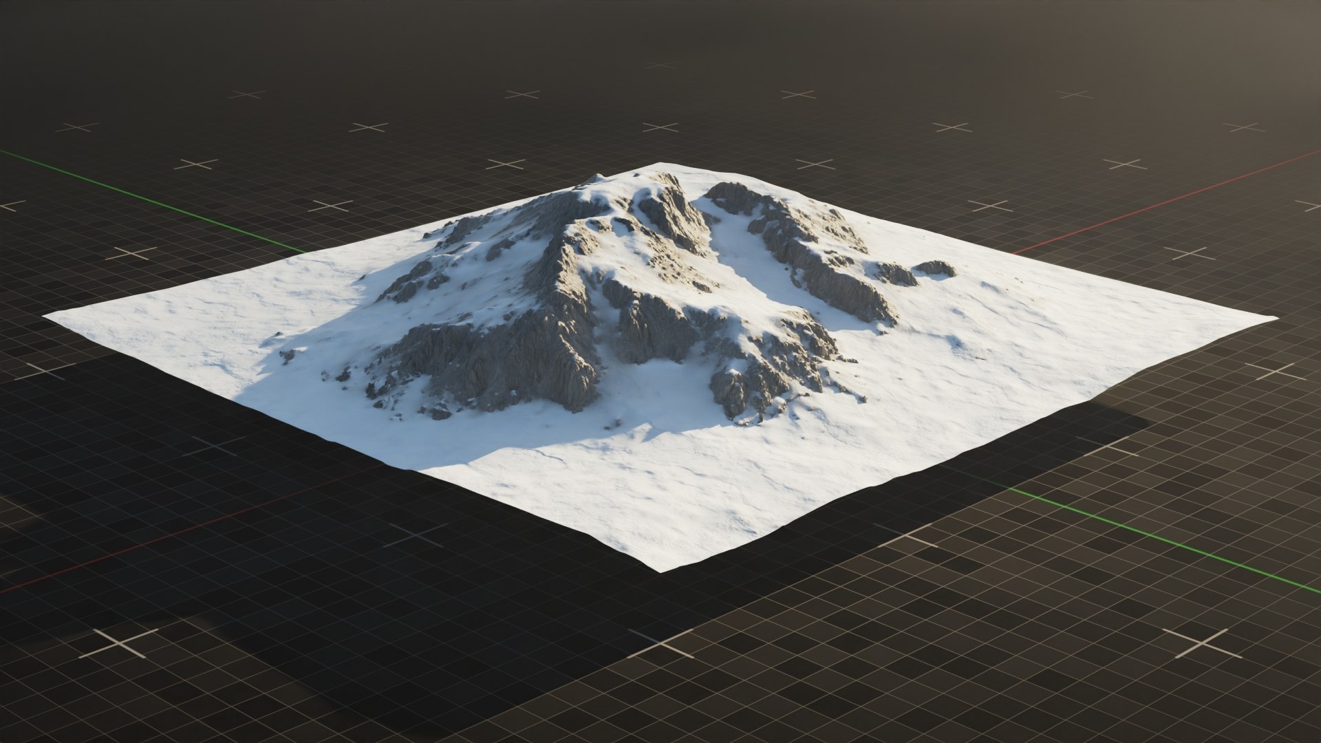 3D Tundra Mountain Terrain 3 - TurboSquid 2282392