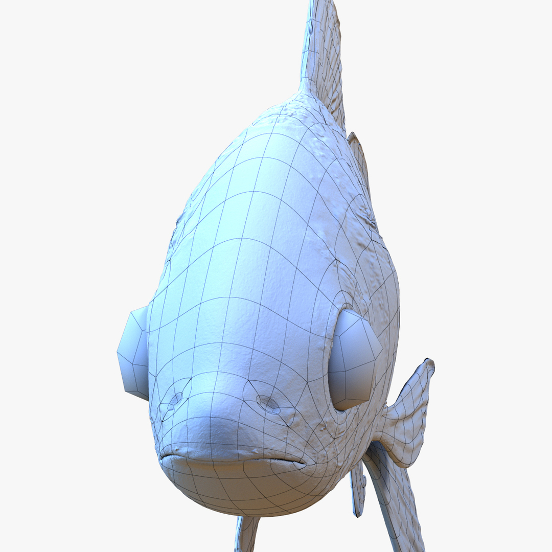 3d model of common goldfish