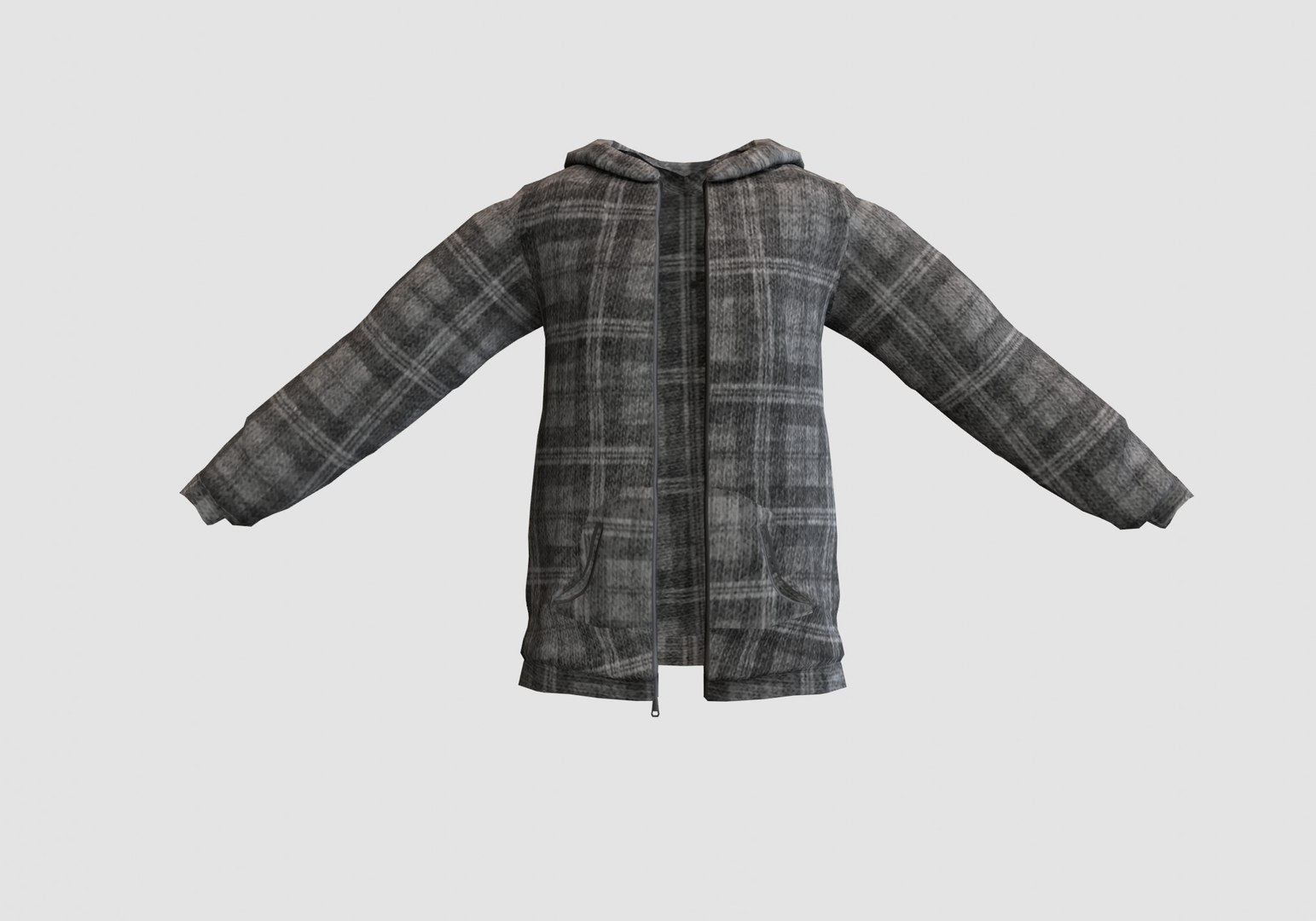 Checkered Gray Jacket Model - TurboSquid 1902859