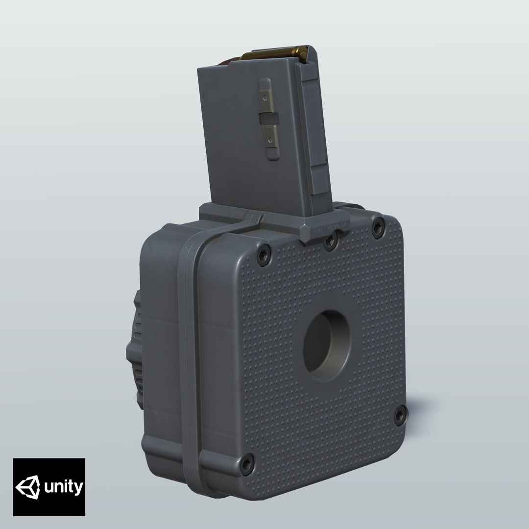 3D AR15 BOX Drum Magazine Model - TurboSquid 2295221