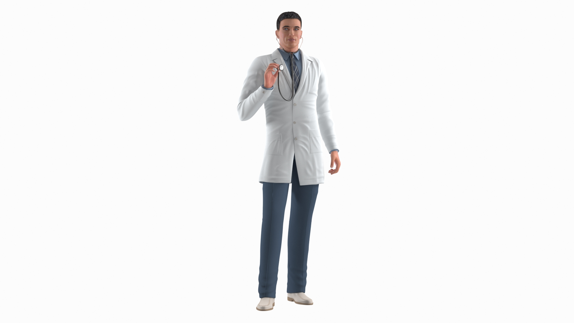 Male Doctor Standing Pose Model - TurboSquid 1518246