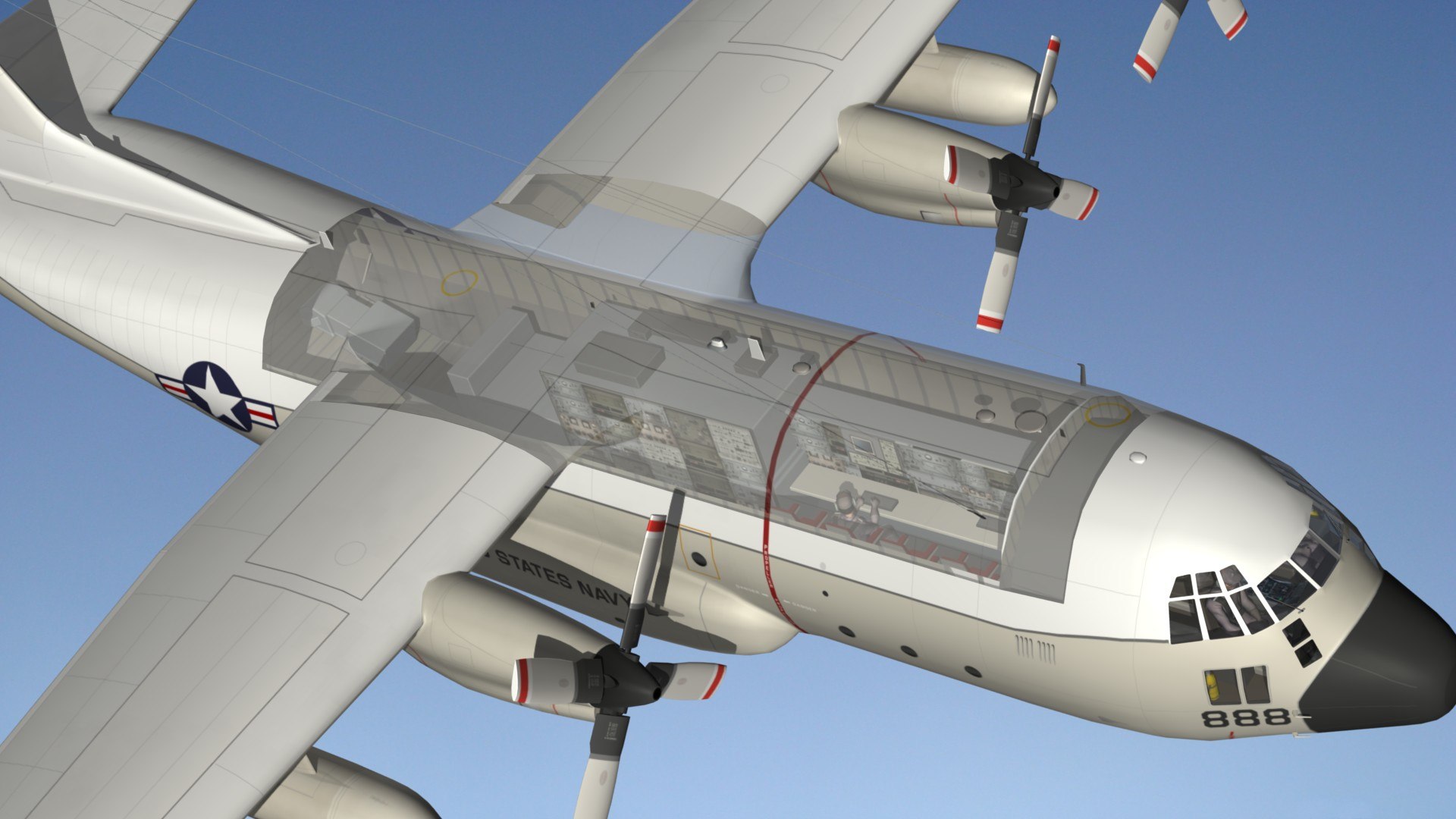 3D Hercules C130G TACAMO - TurboSquid 2014667