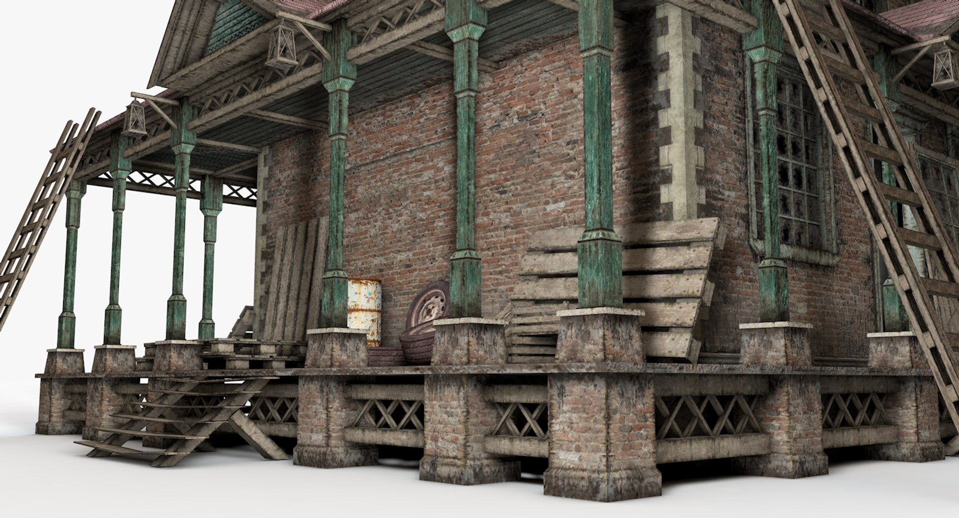 3D Old House Interior Model - TurboSquid 1233671