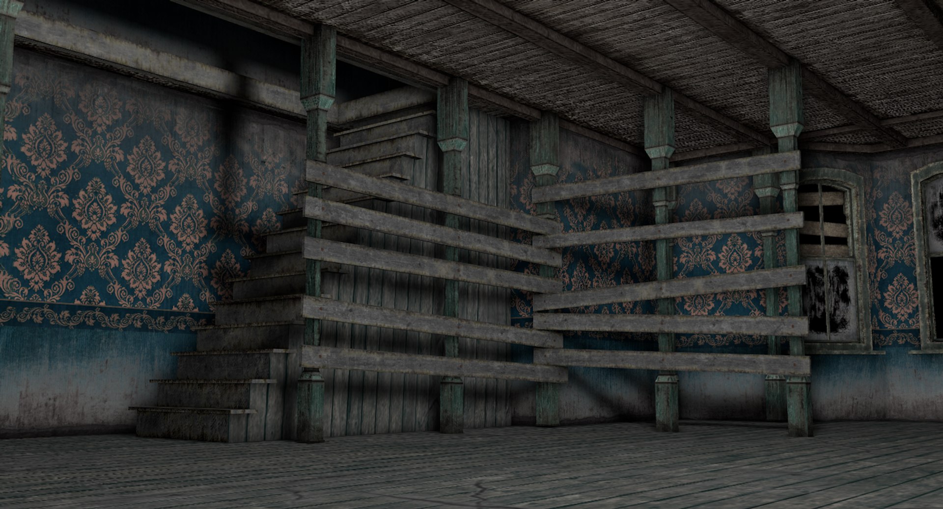 3D Old House Interior Model - TurboSquid 1233671