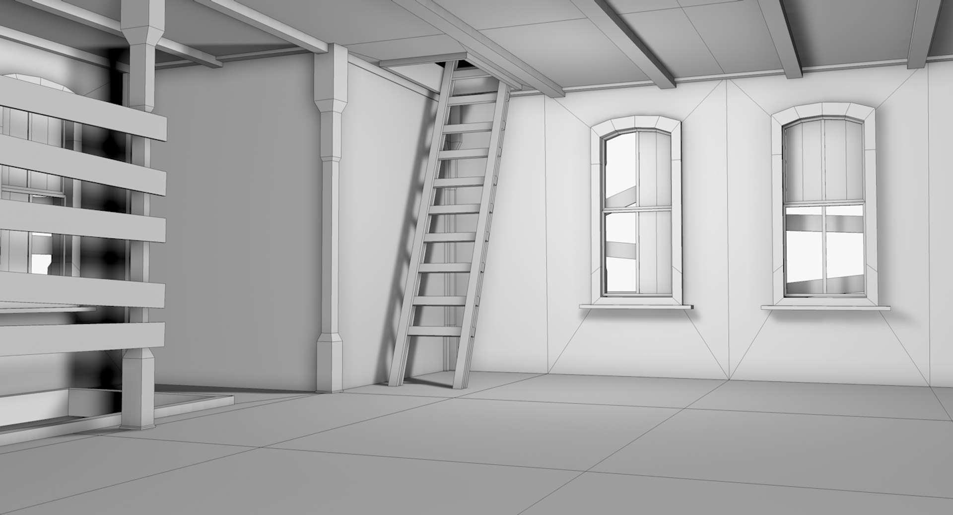 3D Old House Interior Model - TurboSquid 1233671