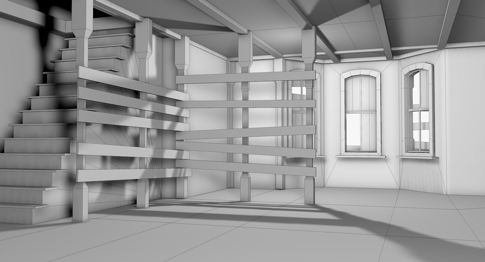 3D Old House Interior Model - TurboSquid 1233671