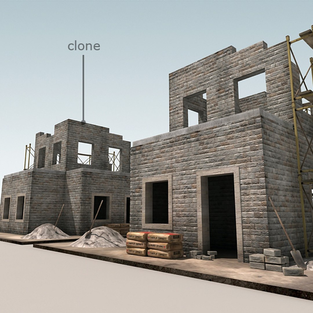 3d Model Ruin Building