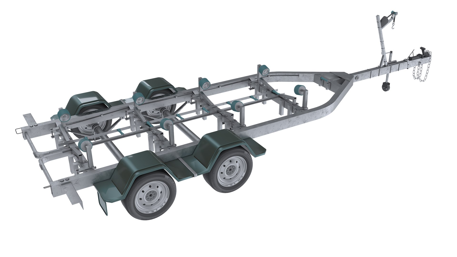 3D Boat Trailer Model - TurboSquid 2212904