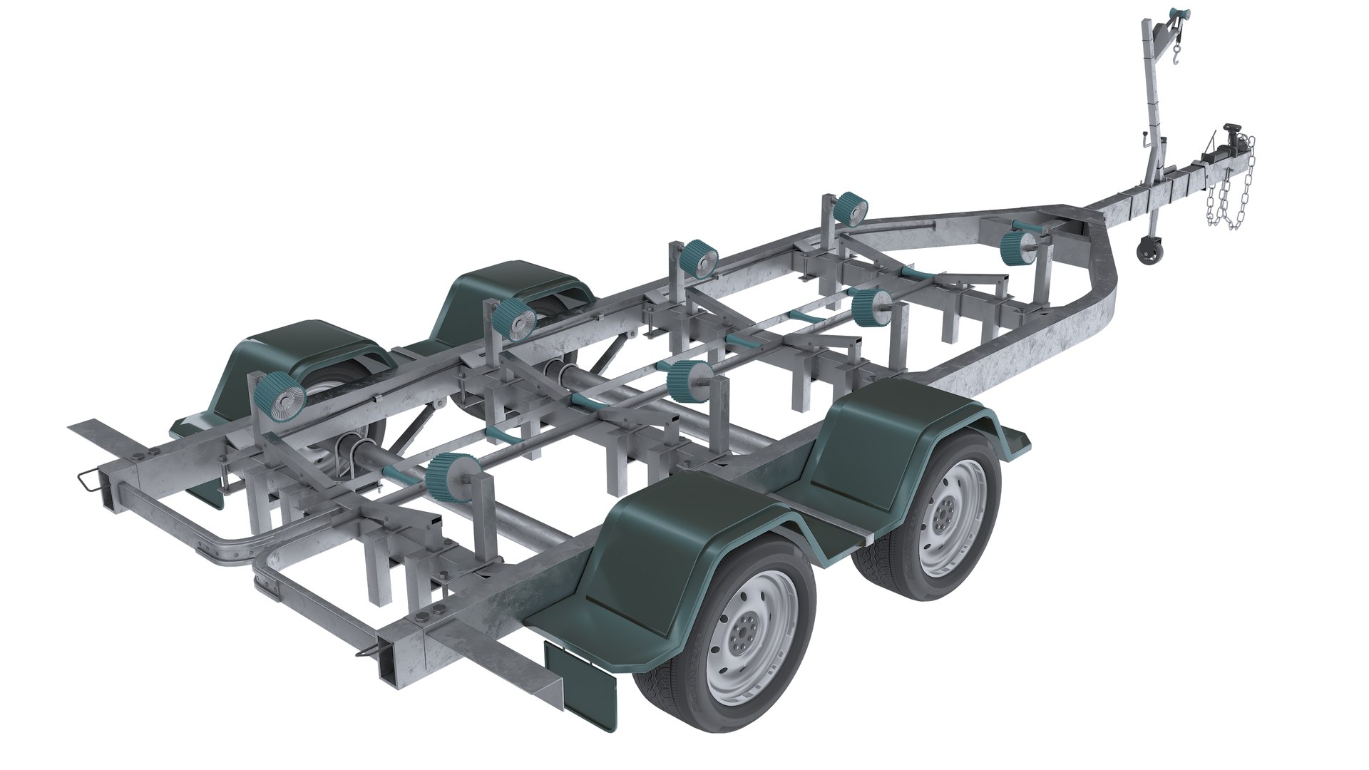 3D Boat Trailer Model - TurboSquid 2212904