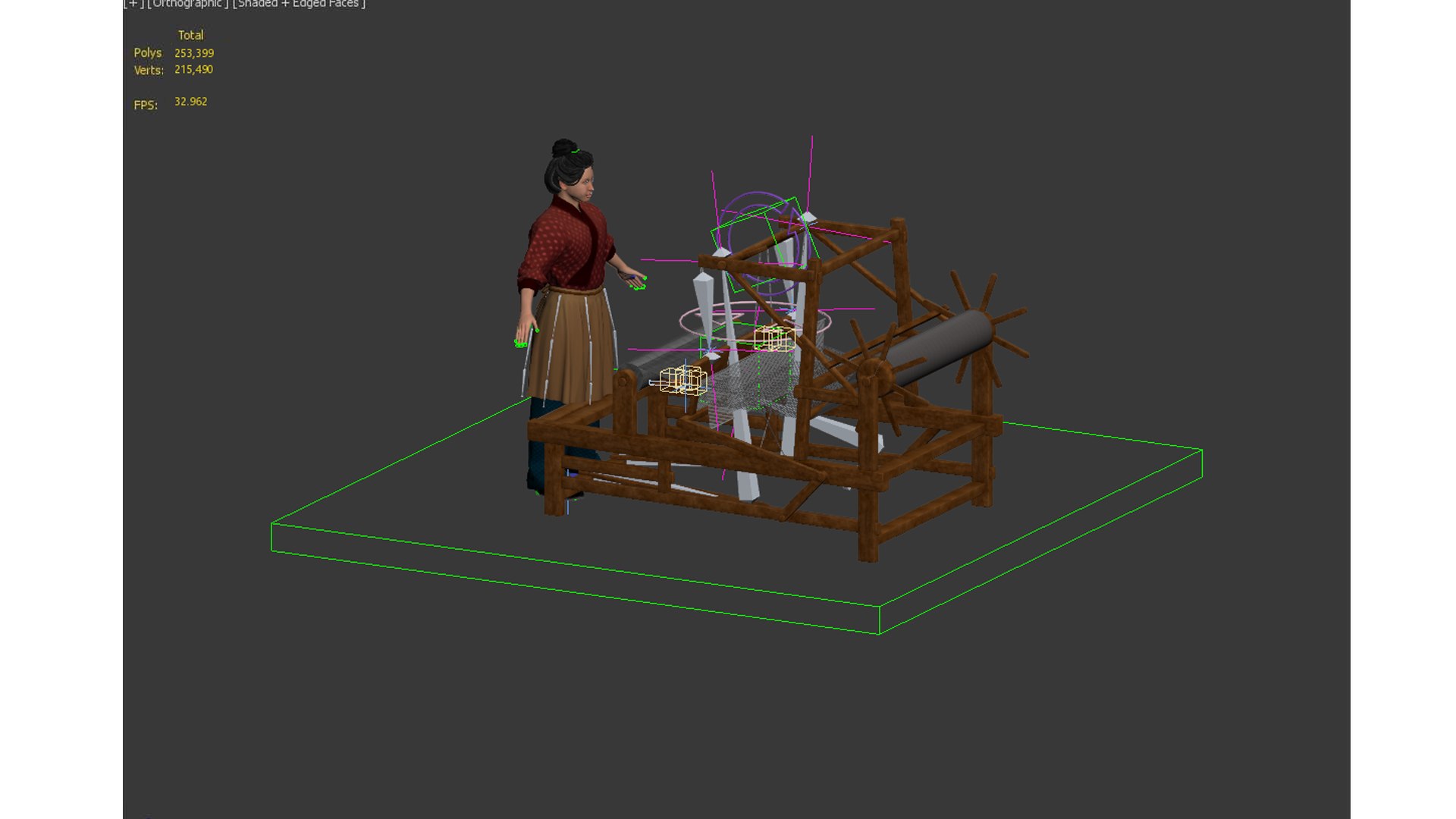 3D Ancient Chinese Textile Worker - TurboSquid 2400341