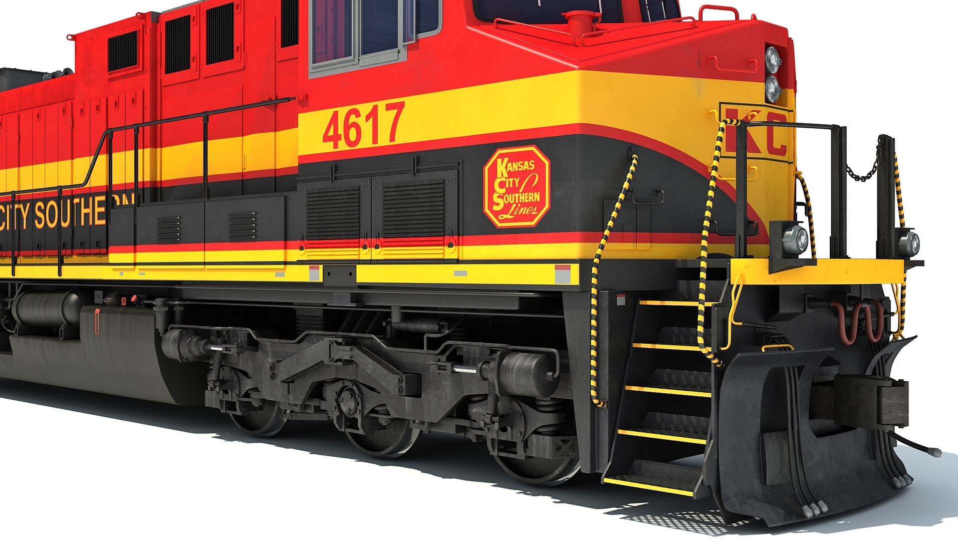 Locomotive kansas city southern model - TurboSquid 1554136
