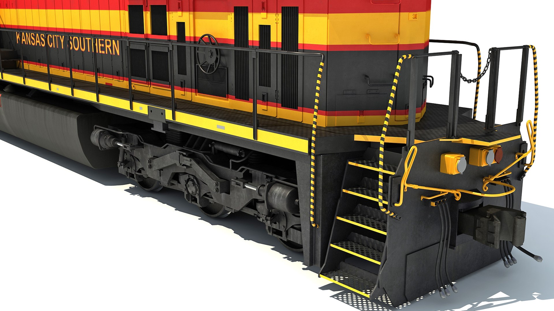 Locomotive kansas city southern model - TurboSquid 1554136
