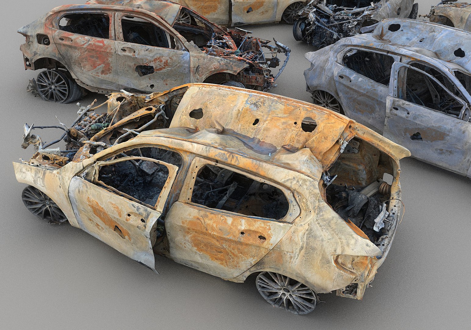 Car Wreck Model - TurboSquid 1817591