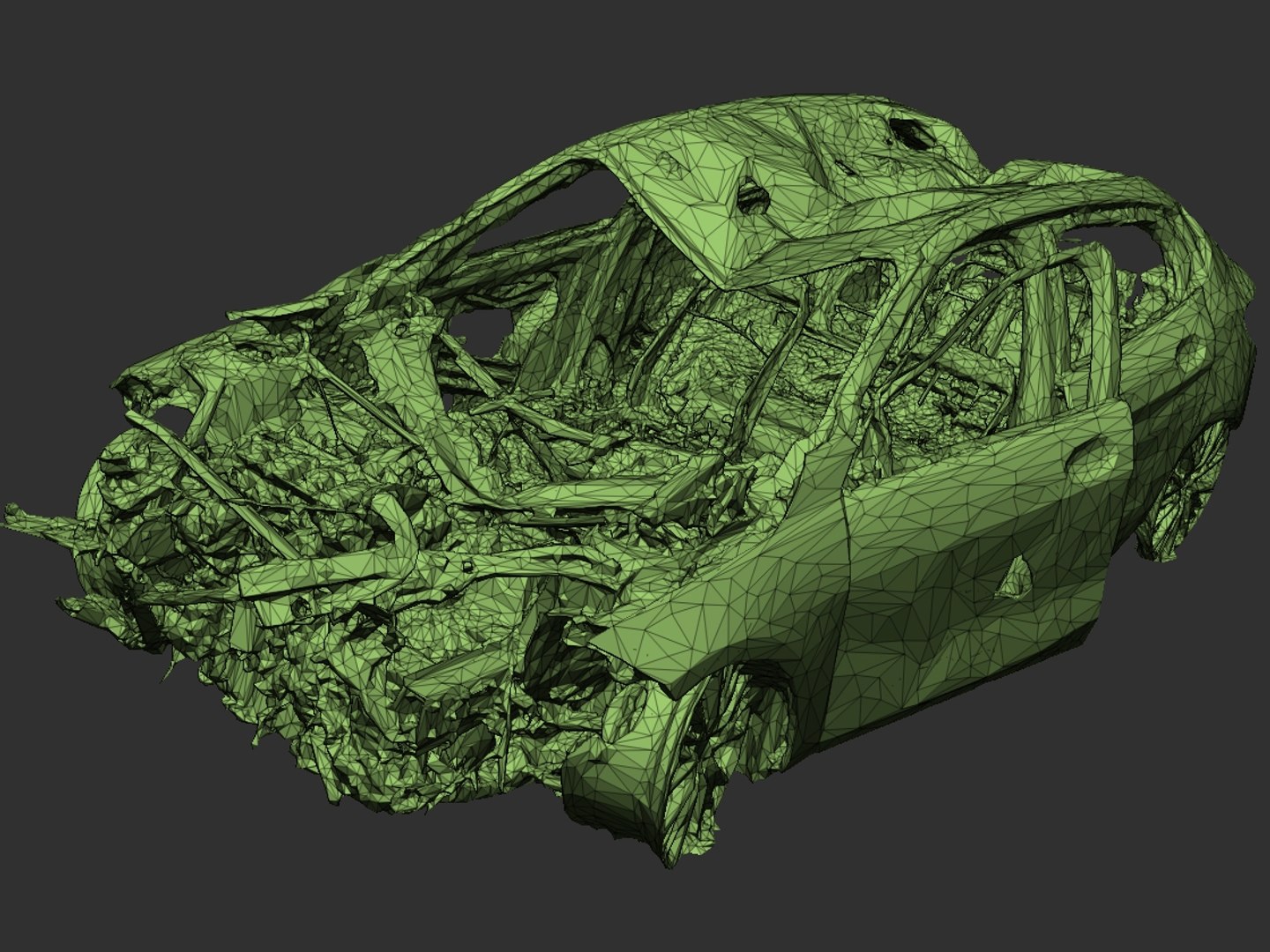 Car Wreck Model - TurboSquid 1817591