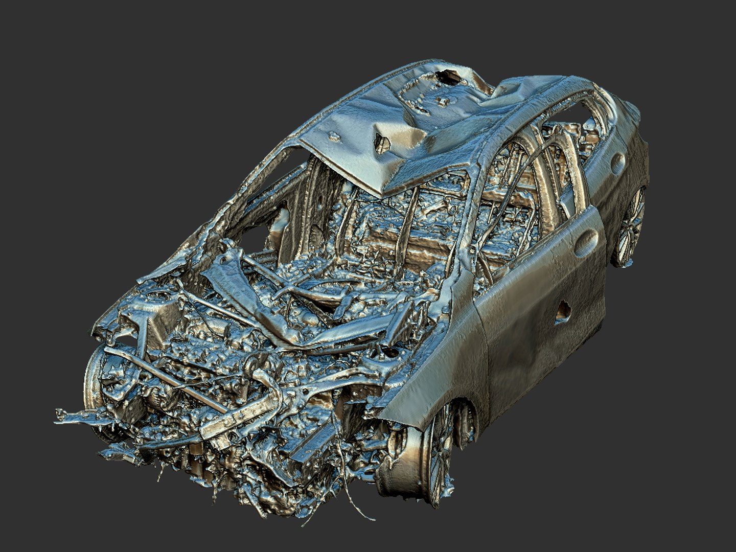 Car Wreck Model - TurboSquid 1817591