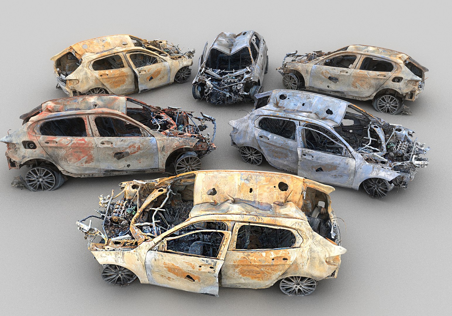 Car Wreck Model - TurboSquid 1817591
