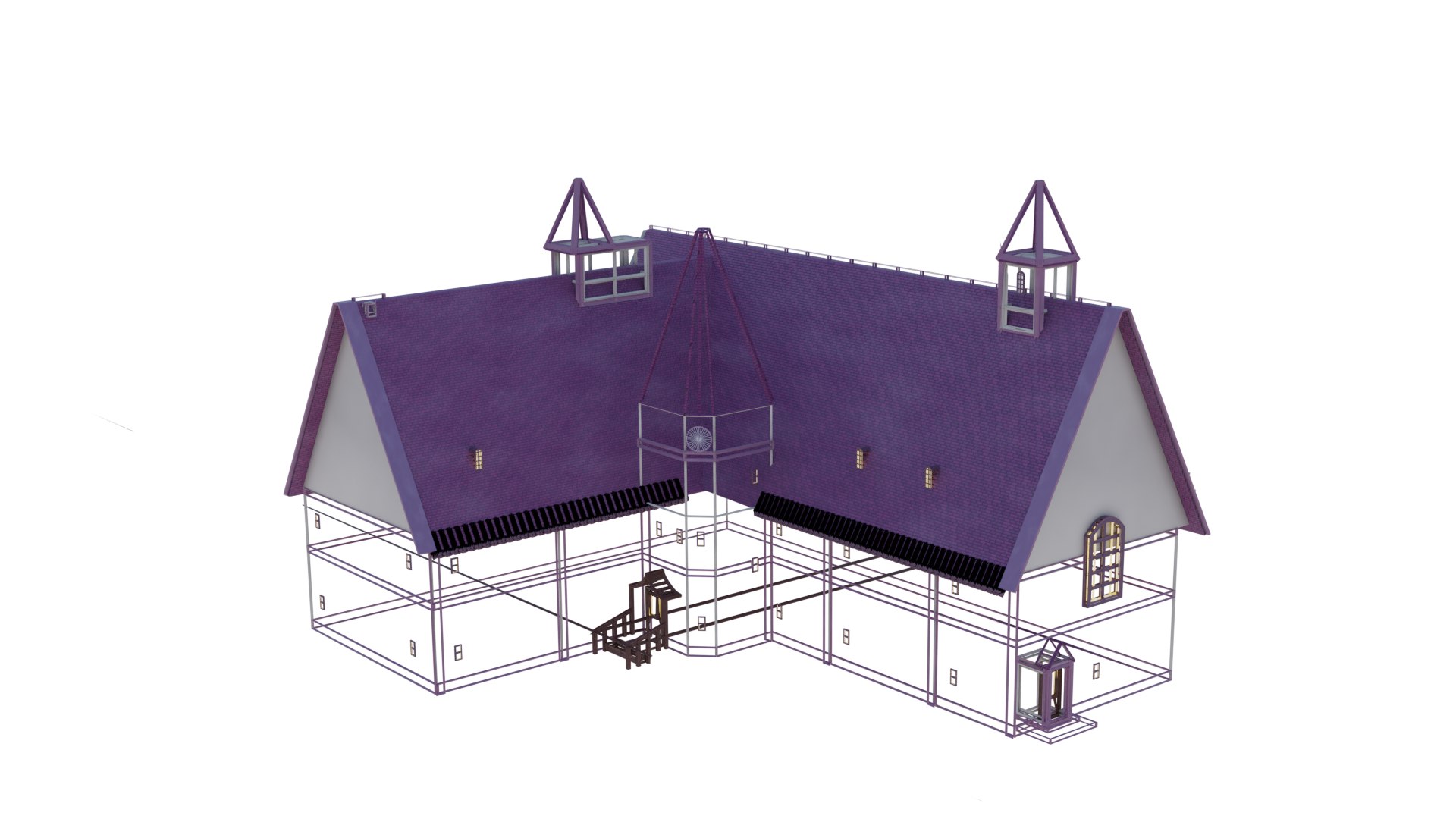 Free Grace Field House Model - TurboSquid 1701977