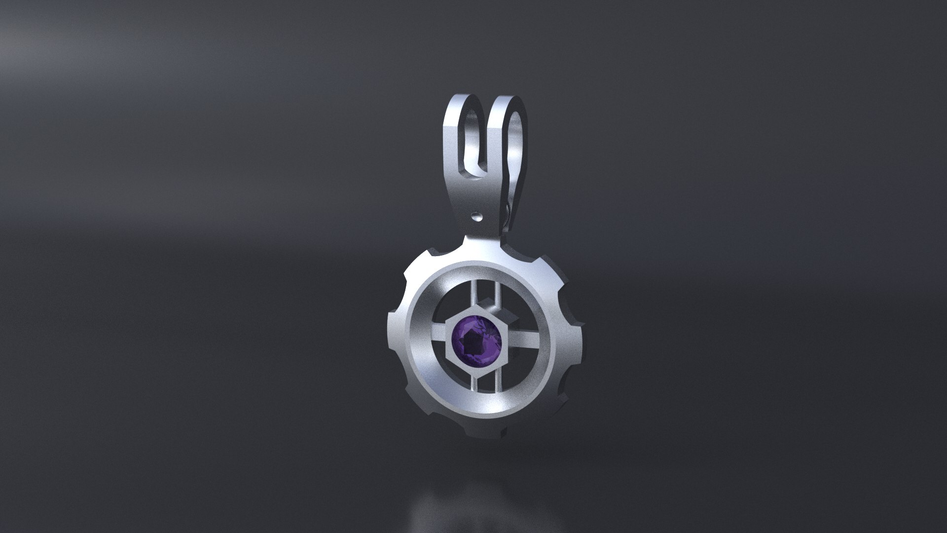 3D Model Clockkwork Pendant With Gem For CNC Or 3D Print Model ...