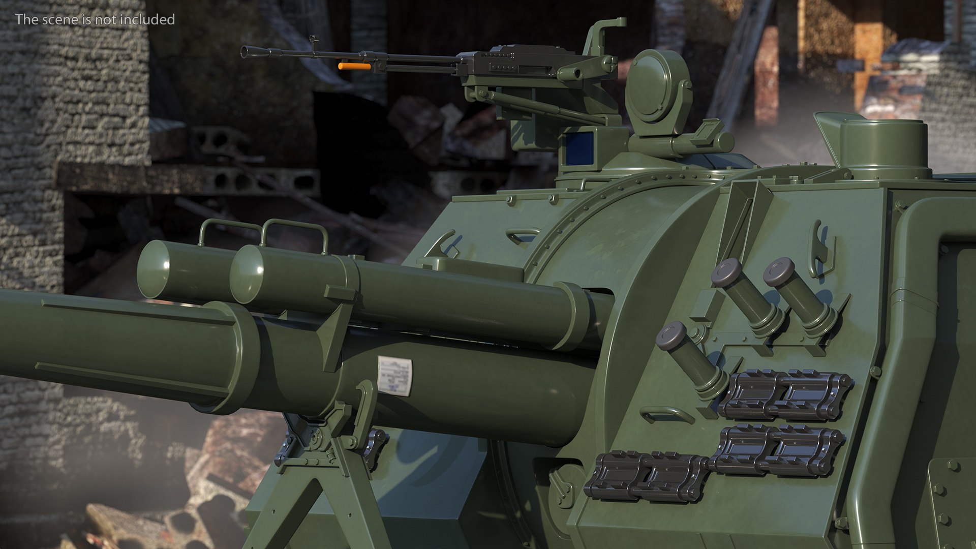 3D Model 2S19 Msta Green Rigged For Cinema 4D - TurboSquid 2172268