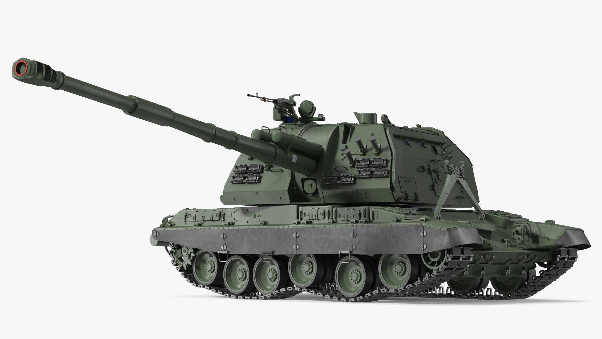 3D Model 2S19 Msta Green Rigged For Cinema 4D - TurboSquid 2172268