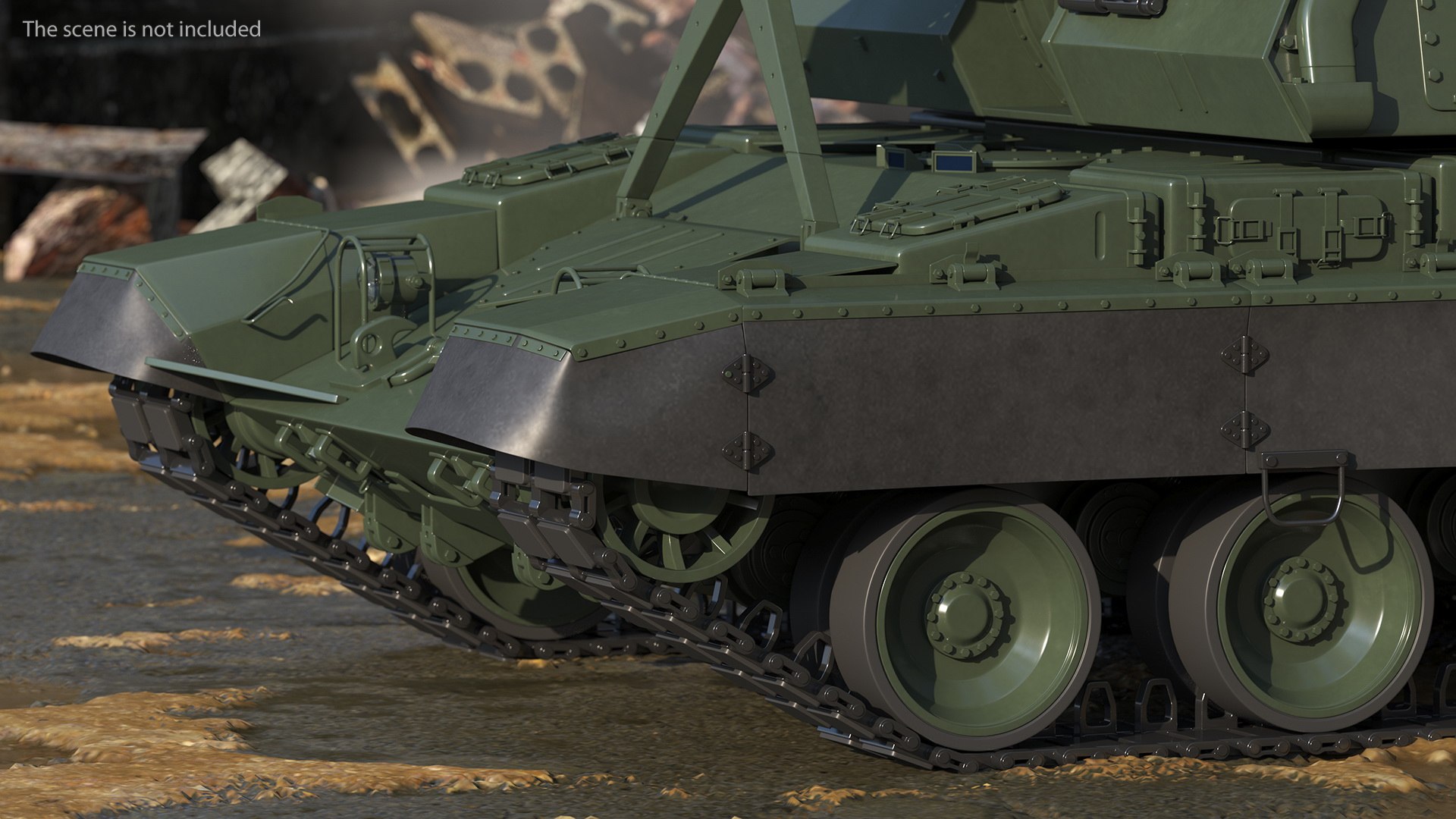 3D Model 2S19 Msta Green Rigged For Cinema 4D - TurboSquid 2172268