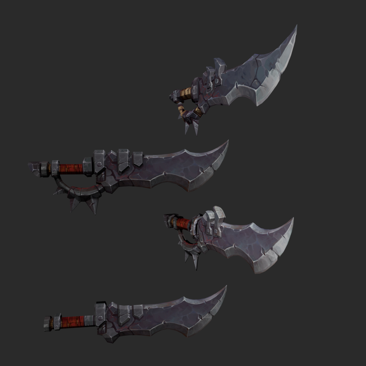 Stylized daggers ready games 3D model - TurboSquid 1253328