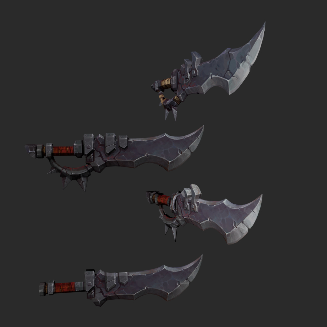 Stylized daggers ready games 3D model - TurboSquid 1253328
