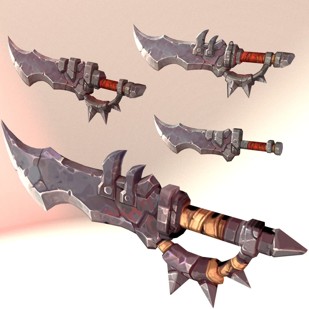 Stylized daggers ready games 3D model - TurboSquid 1253328