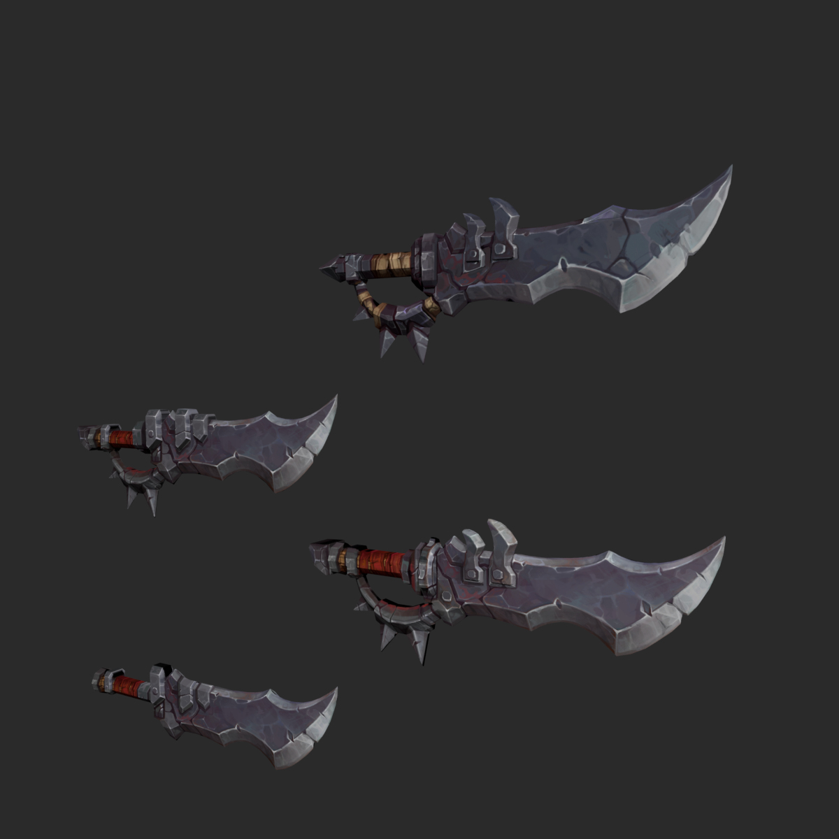 Stylized daggers ready games 3D model - TurboSquid 1253328