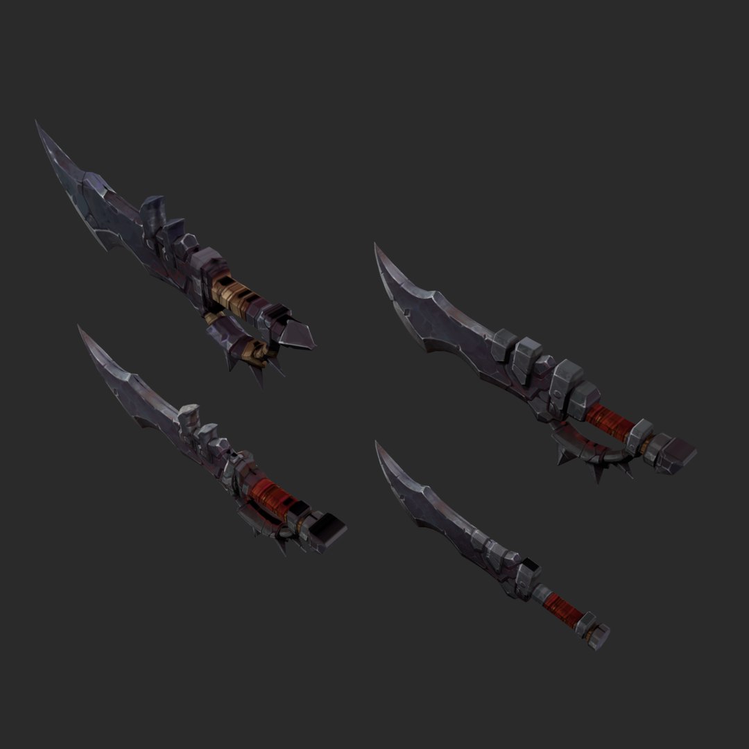 Stylized Daggers Ready Games 3D Model - TurboSquid 1253328