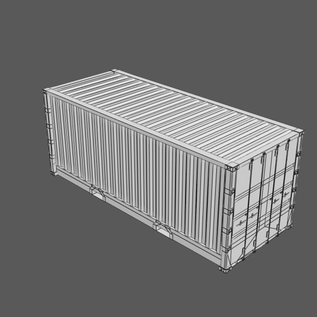 3d Containers Shipping Model
