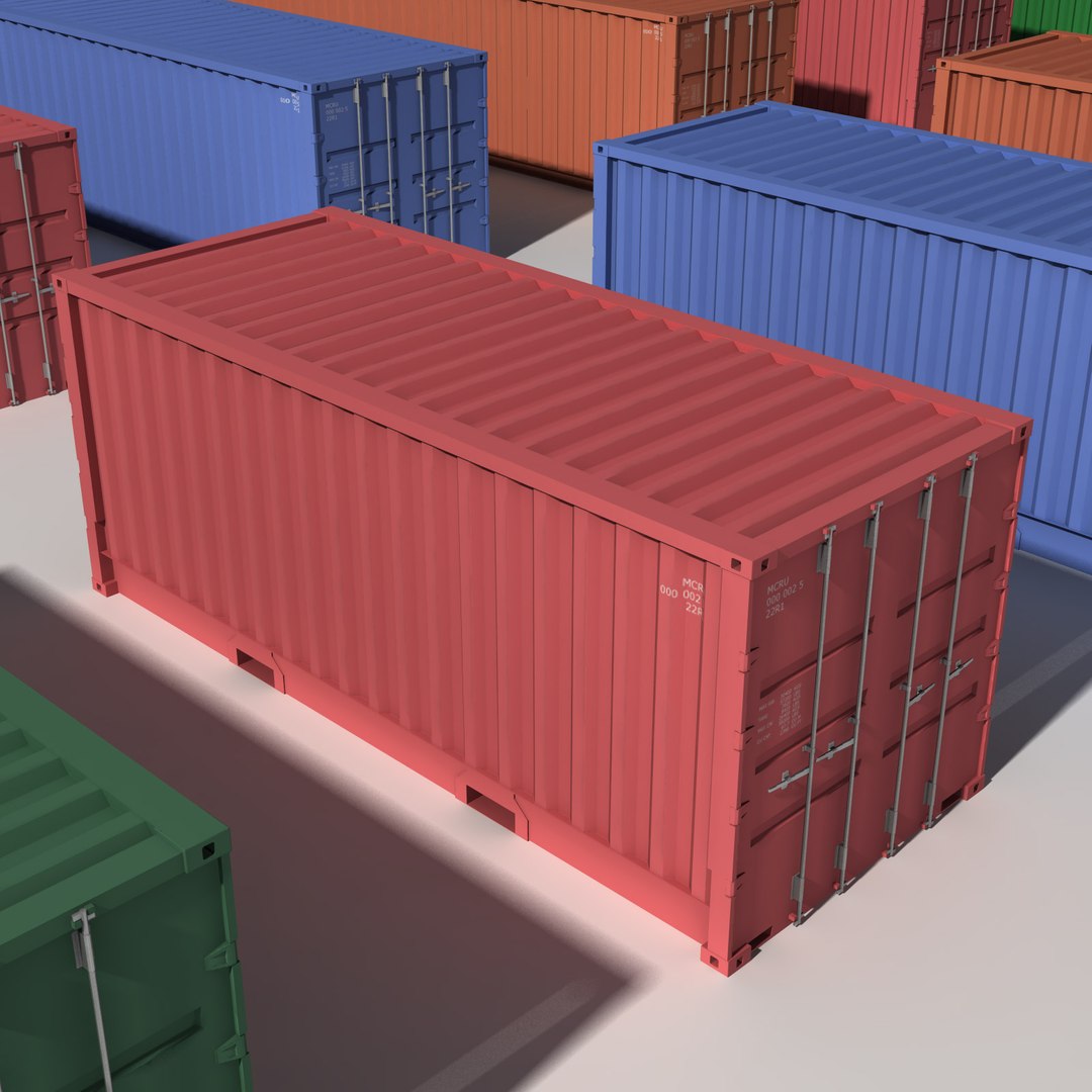 3d Containers Shipping Model