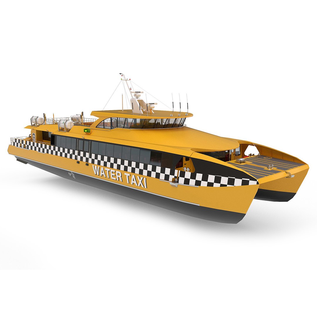 High speed taxi catamaran ferry 3D model - TurboSquid 2001654