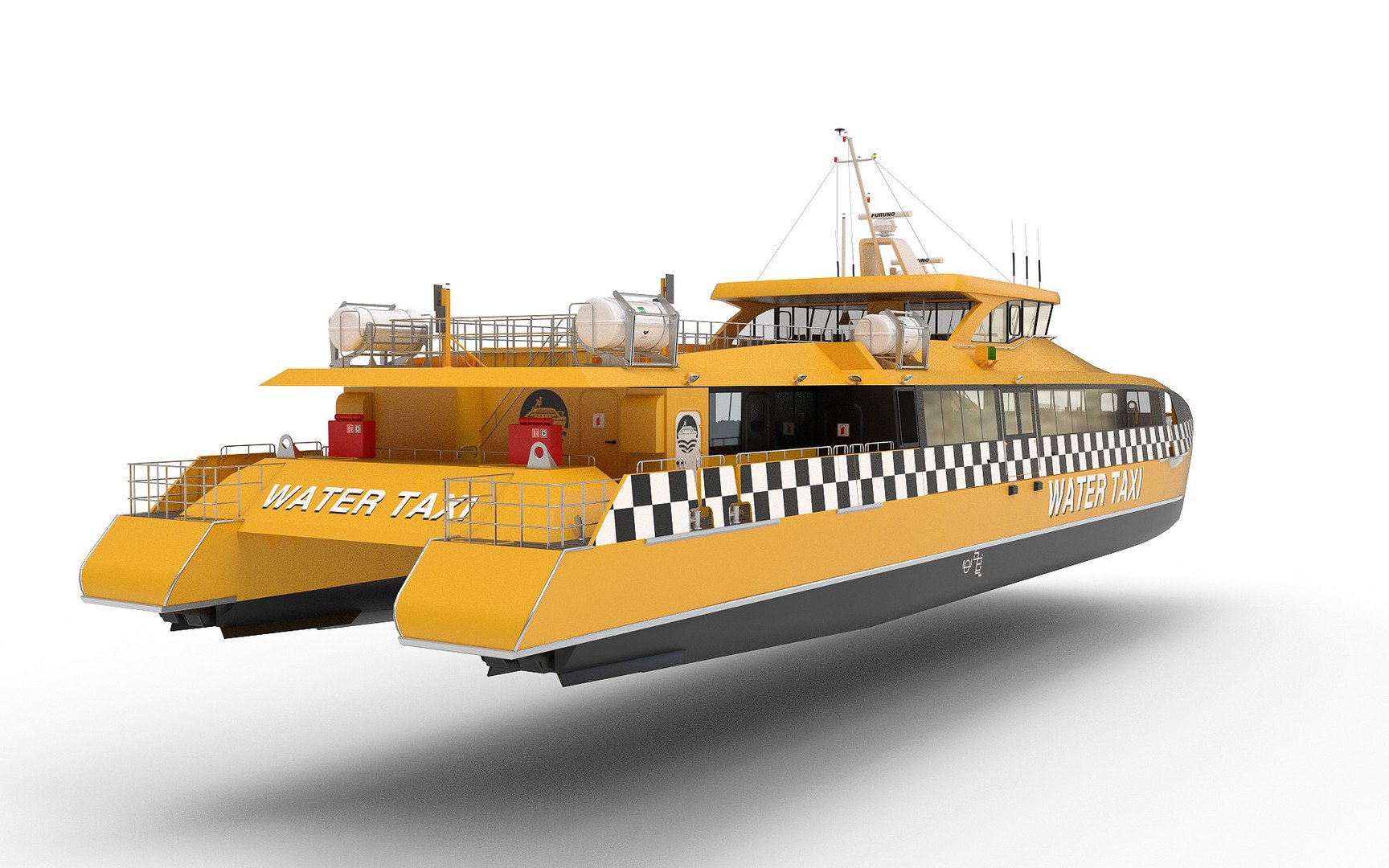 High speed taxi catamaran ferry 3D model - TurboSquid 2001654