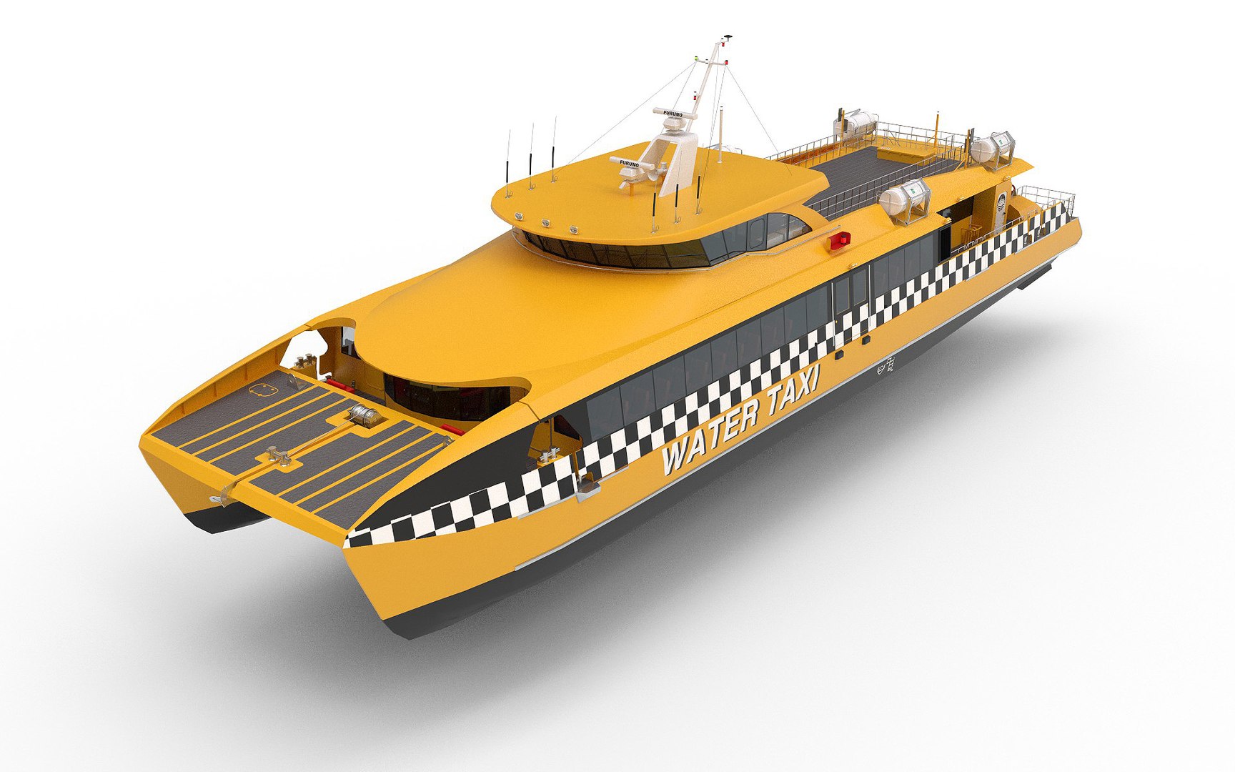 High speed taxi catamaran ferry 3D model - TurboSquid 2001654