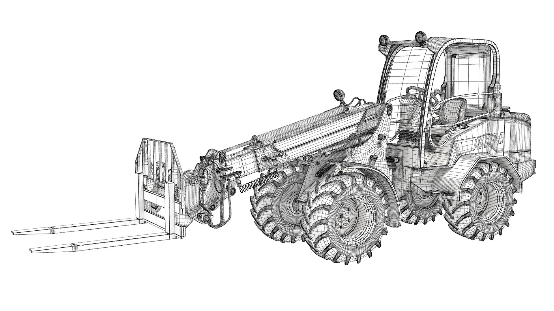 Telescopic Telehandler 3D Model - TurboSquid 2035285