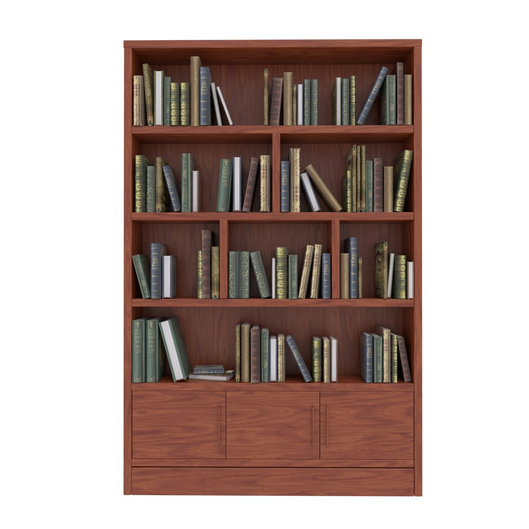 Bookcase Model - TurboSquid 2245360