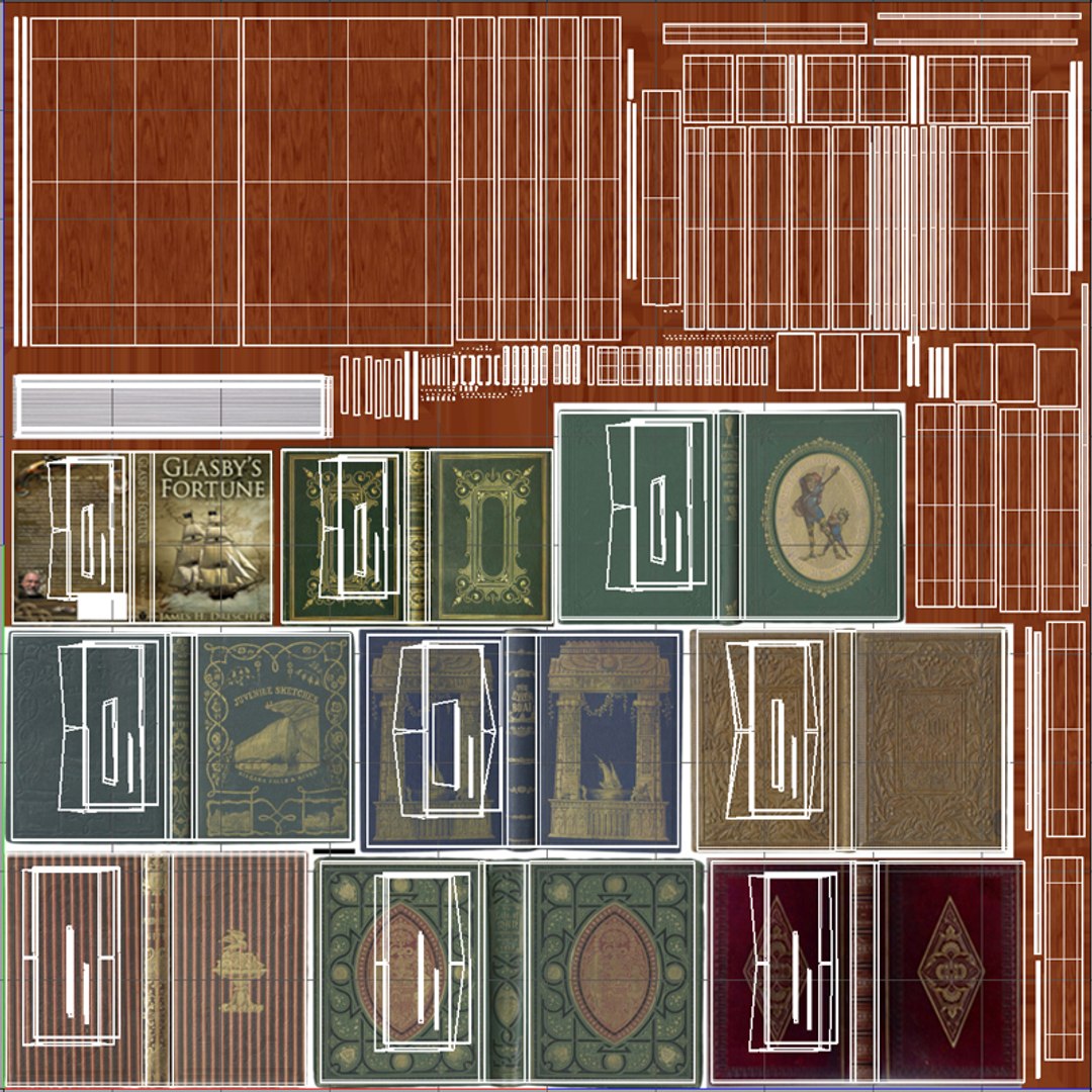 Bookcase Model - TurboSquid 2245360