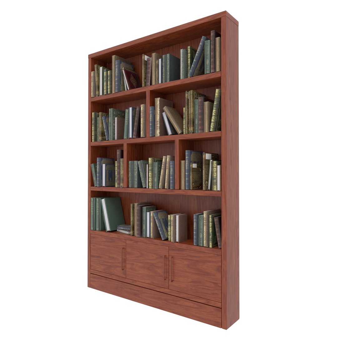 Bookcase Model - TurboSquid 2245360