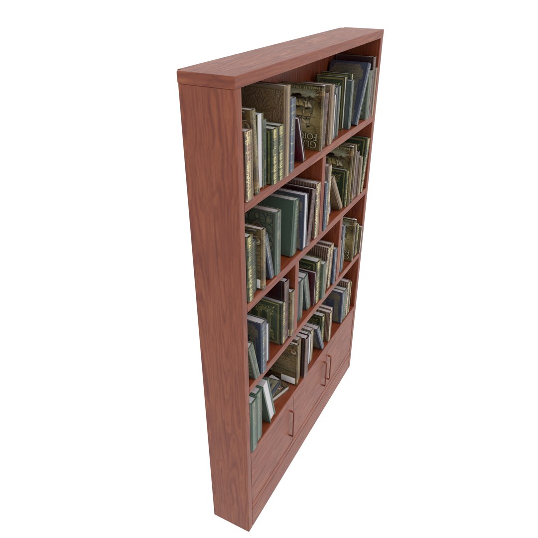 Bookcase Model - TurboSquid 2245360