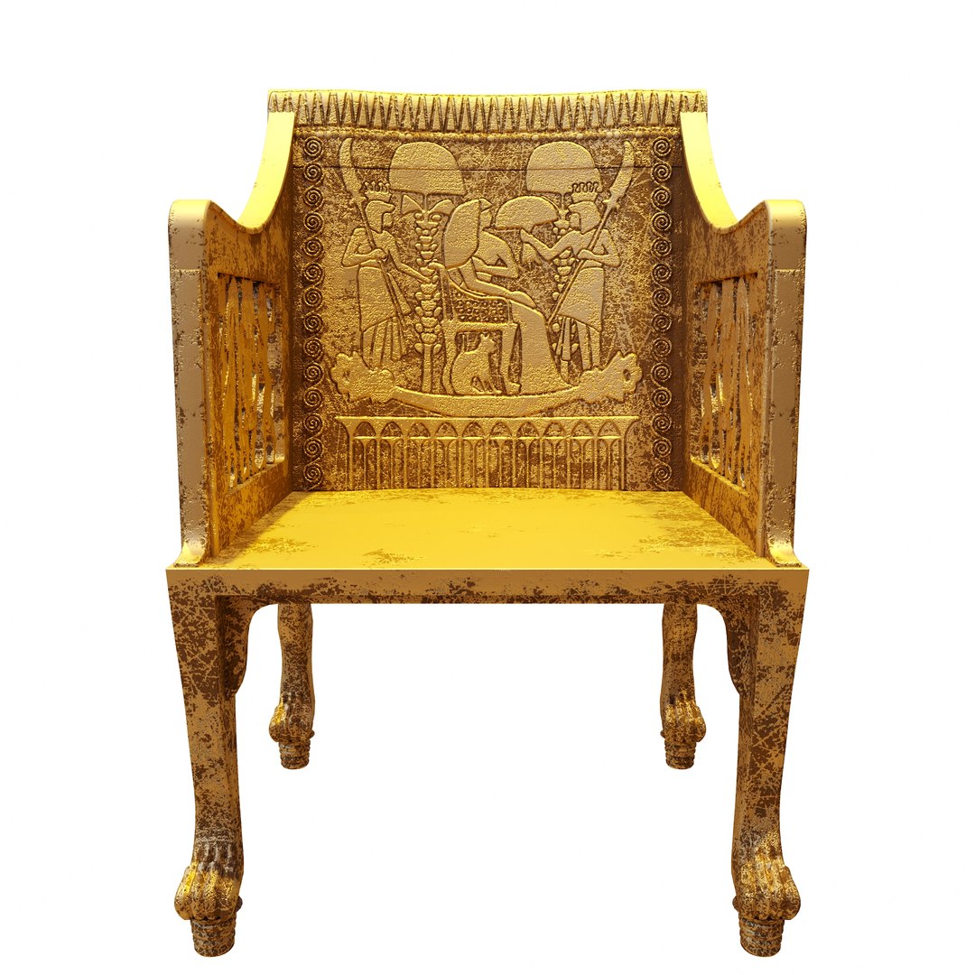 3D Egyptian Furniture - Yuya And Thuya Tomb Chair B - TurboSquid 2000359