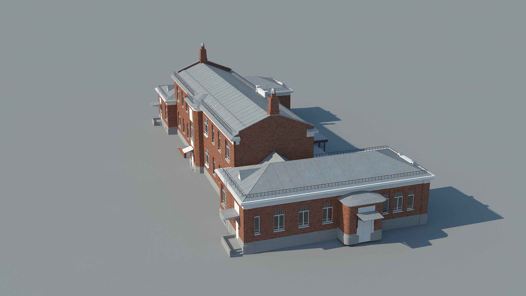 3D hospital building - TurboSquid 1602023