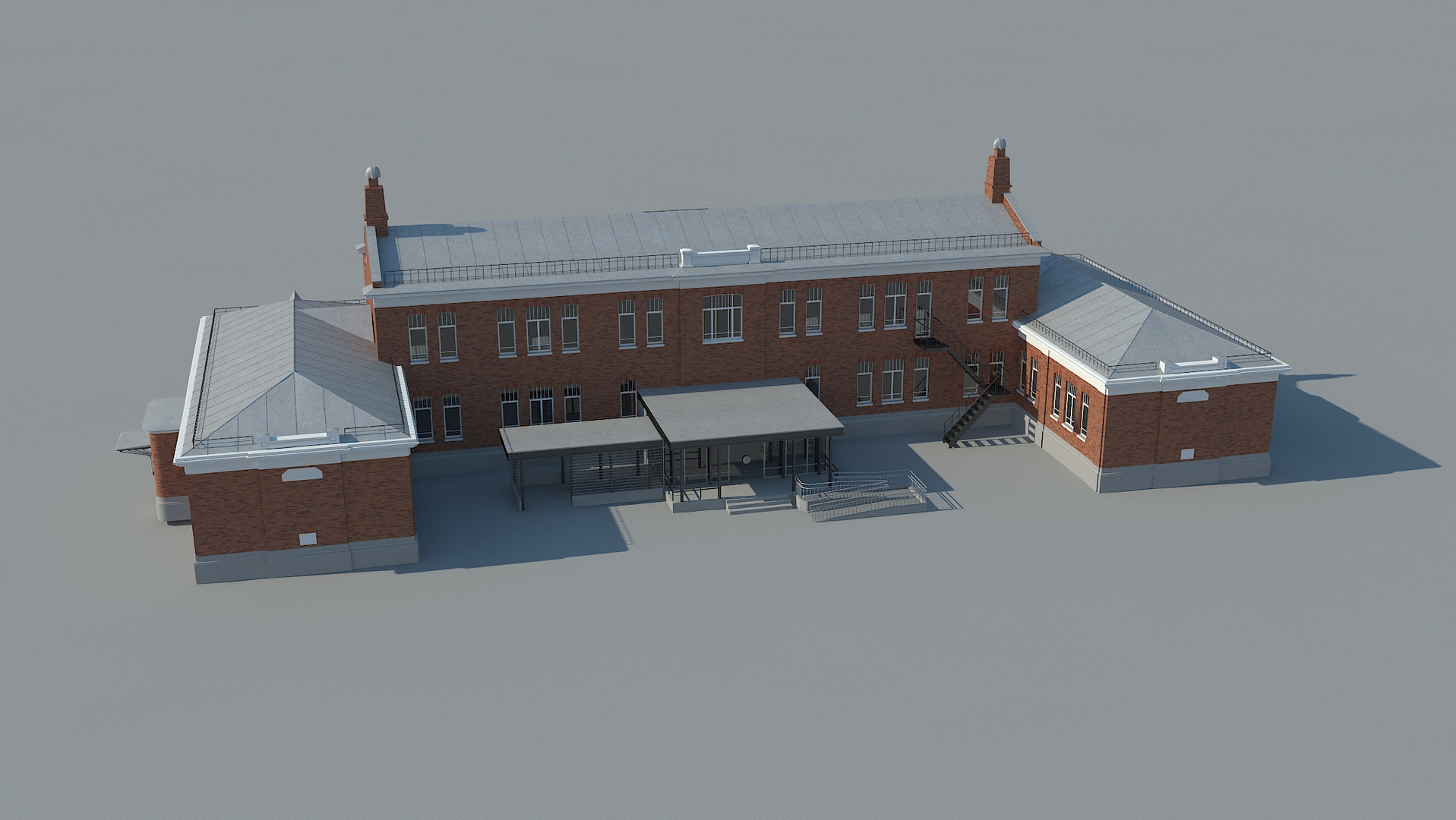 3D hospital building - TurboSquid 1602023