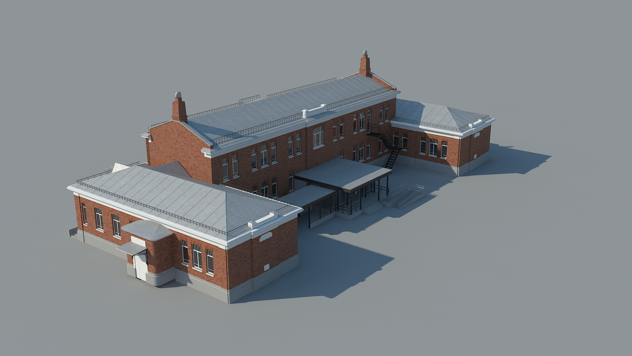 3D hospital building - TurboSquid 1602023