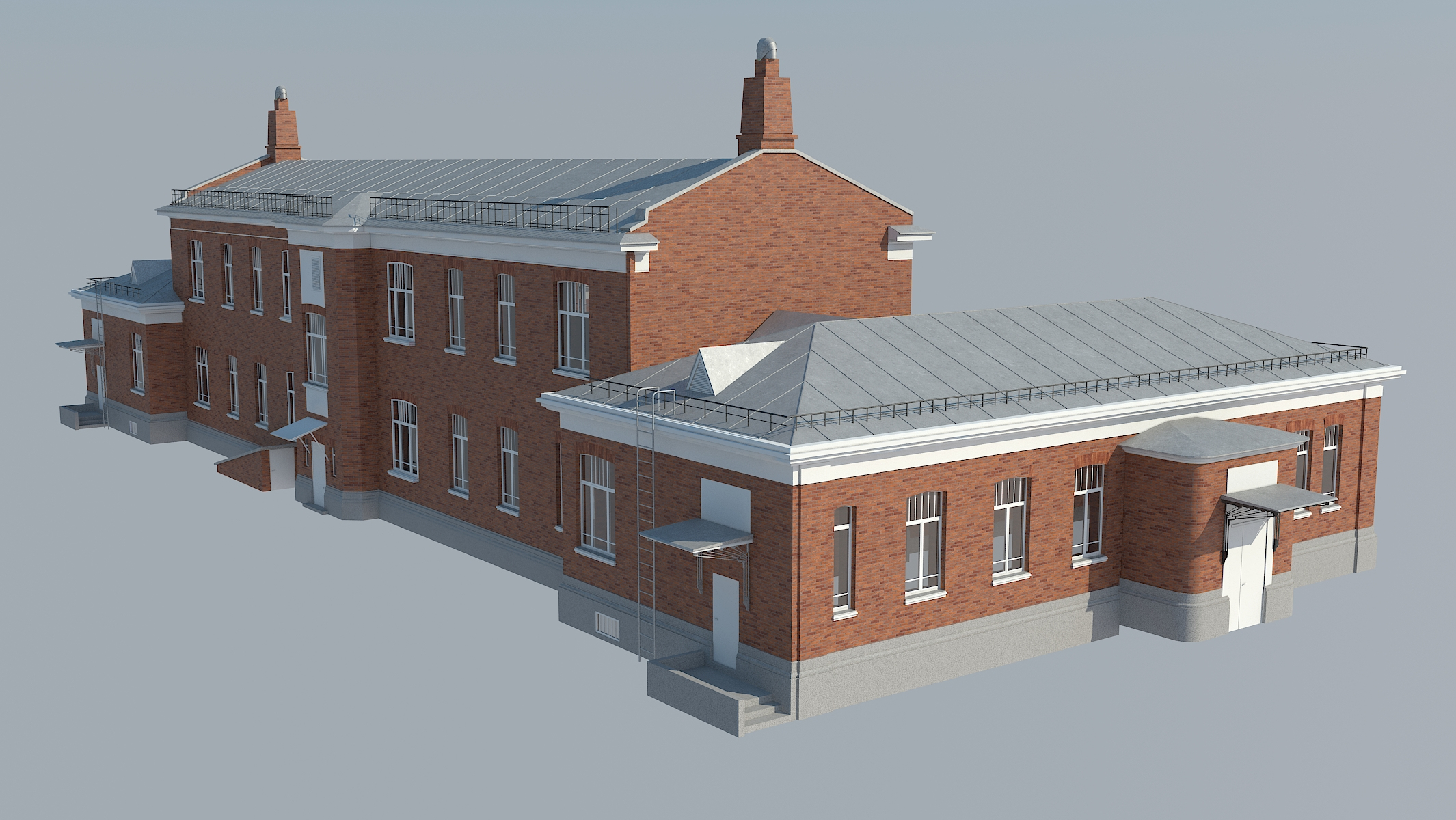 3D hospital building - TurboSquid 1602023