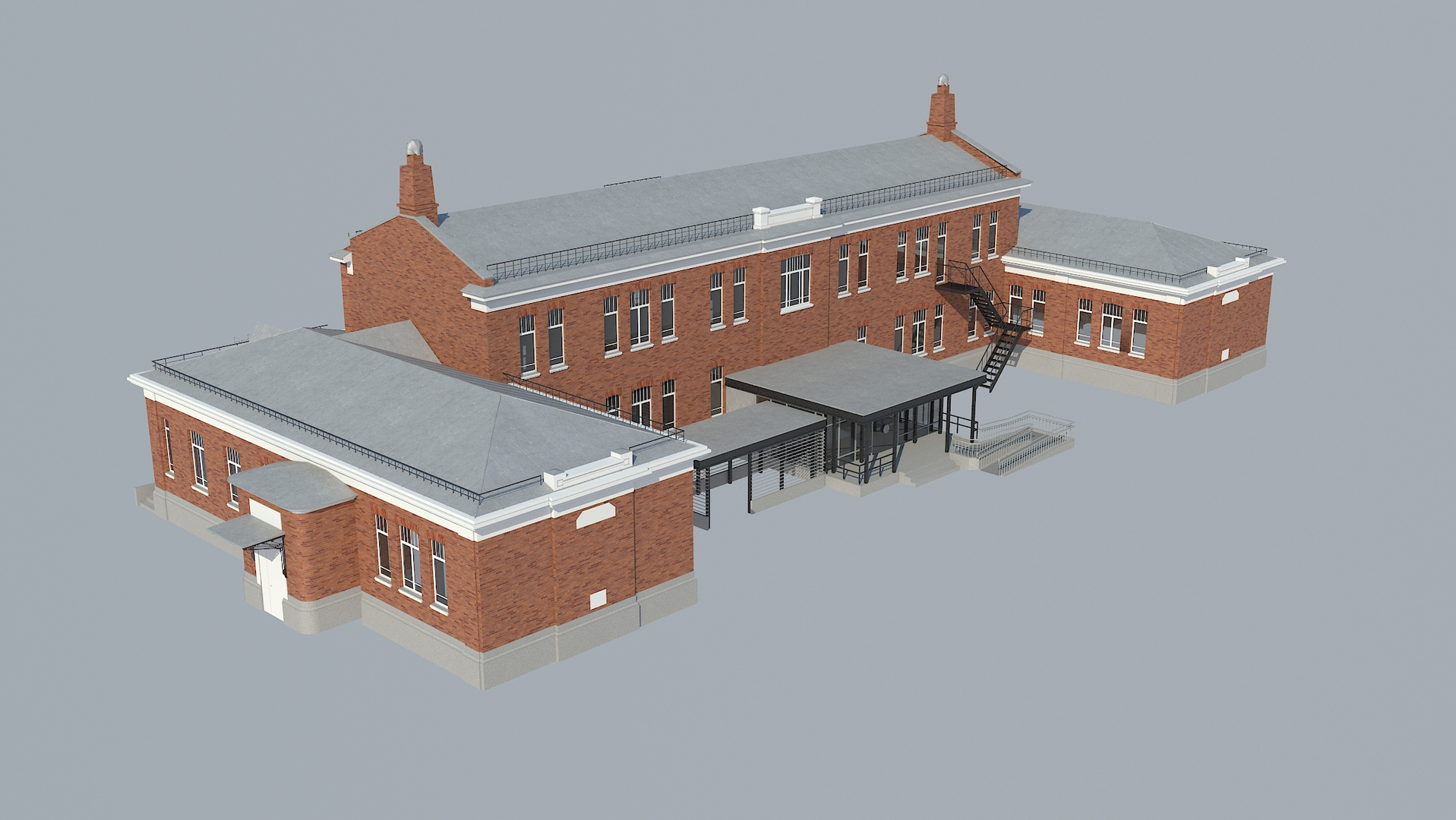 3D hospital building - TurboSquid 1602023