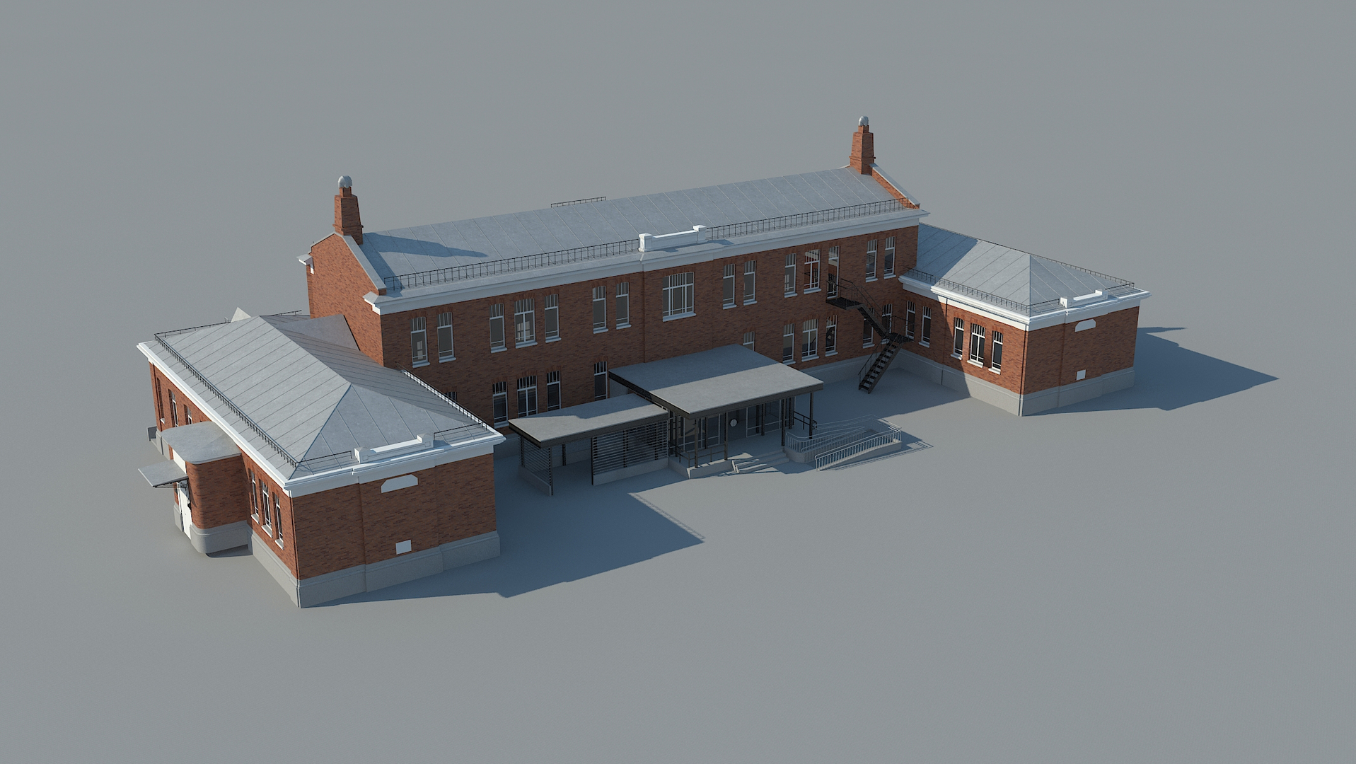 3D hospital building - TurboSquid 1602023